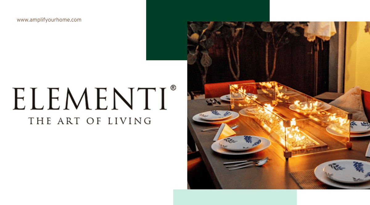 Elementi Plus Sofia Marble Porcelain Fire Table